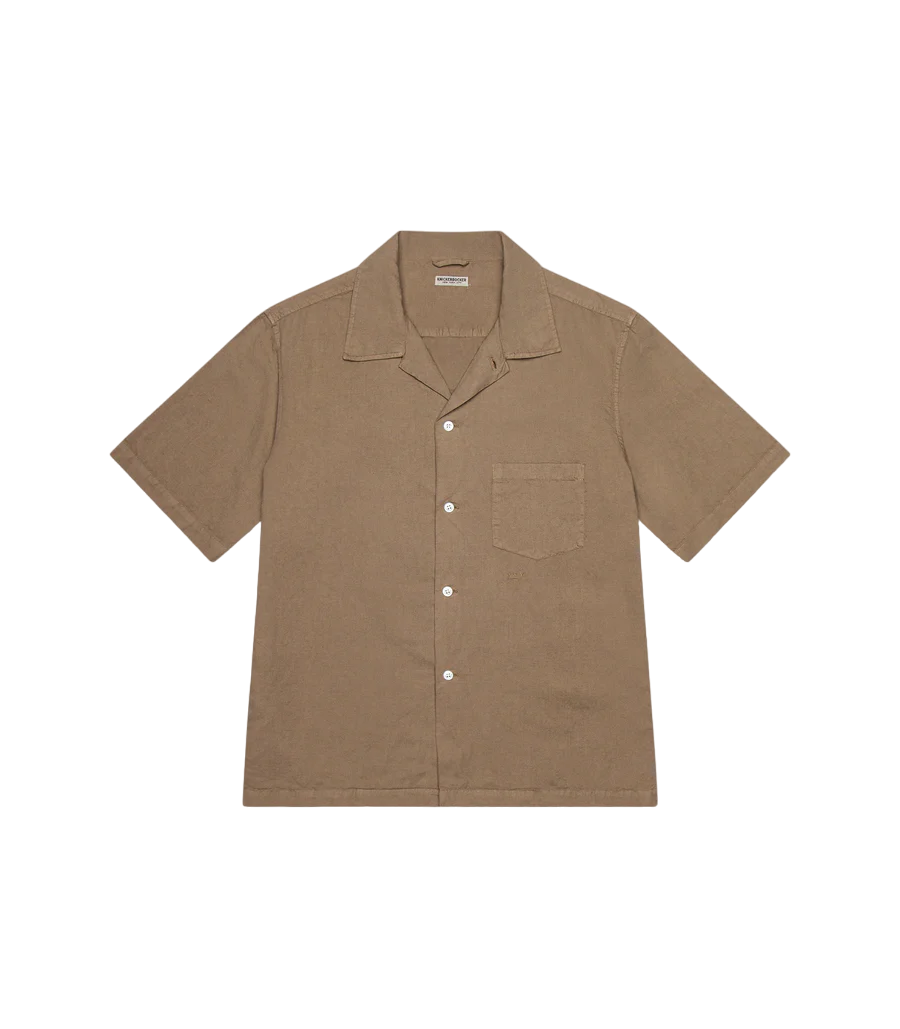 Knickerbocker - Cotton & Linen Robie Shirt in Brown – Fountainhead NY
